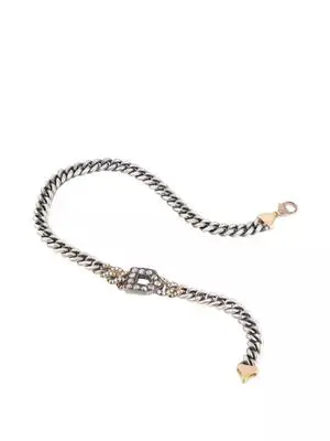 SYLVA & CIE Embellished Diamond Double Wrap Bracelet - Silver