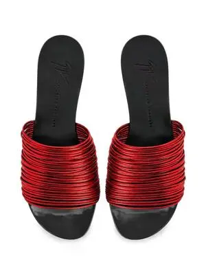 GIUSEPPE ZANOTTI Clio Laminated Leather Sandals