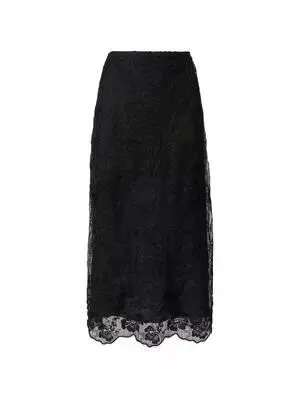 Fabiana Filippi Floral-lace Midi Skirt - Black