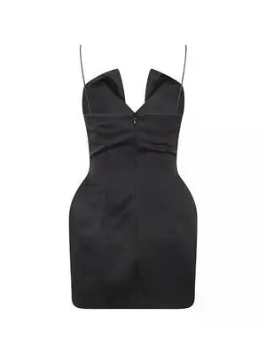 Magda Butrym V-neck Corset Mini Dress - Black
