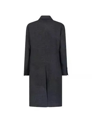 Tagliatore Check-pattern Virgin Wool Coat