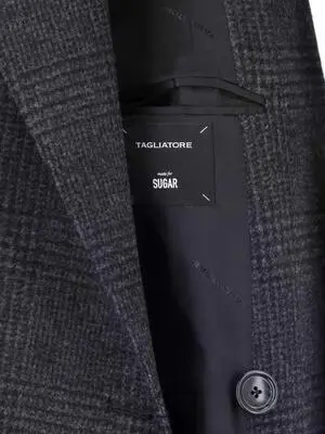 Tagliatore Check-pattern Virgin Wool Coat