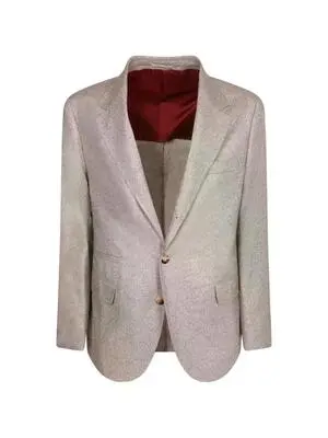 Brunello Cucinelli Mélange-effect Blazer - Neutrals