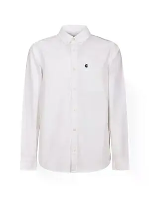 Carhartt Work In Progress Oxford Logo-embroidered Shirt - White