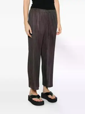 Issey Miyake Pleated Side-slit Trousers