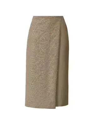 Fabiana Filippi Sequin-embellished Wrap-style Skirt