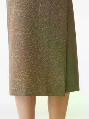 Fabiana Filippi Sequin-embellished Wrap-style Skirt