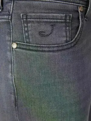 JACOB COHЁN Logo-patch Slim-cut Jeans