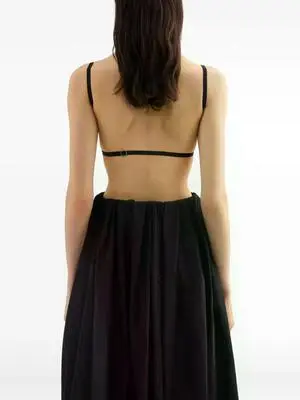 JIL SANDER Silk Faille Top - Black