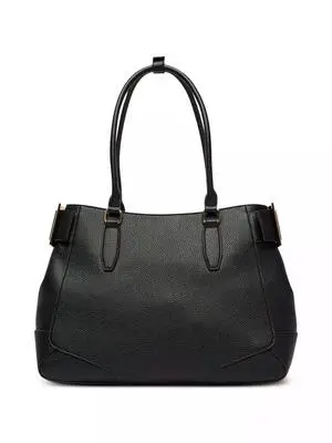Moschino Logo-plaque Pebbled Tote Bag