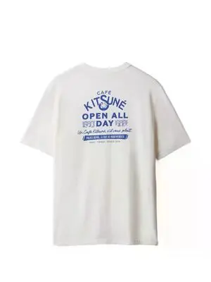 CAFÉ KITSUNÉ Logo-print T-shirt