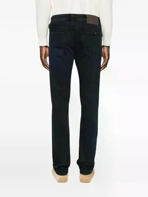 JACOB COHЁN Logo-patch Slim-cut Jeans - Blue