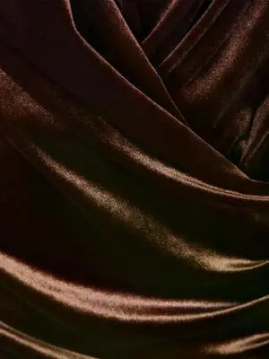 BLANCA VITA Draped Velvet Blouse