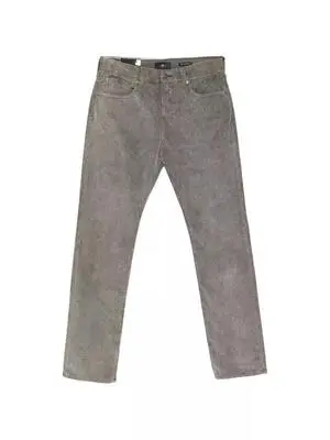 7 For All Mankind Faded Straight-leg Jeans - Grey