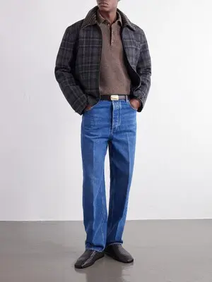 Bottega Veneta Brushed Wool And Cashmere-blend Polo Sweater