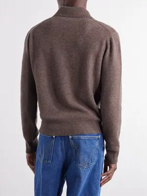 Bottega Veneta Brushed Wool And Cashmere-blend Polo Sweater