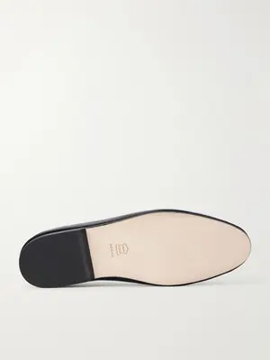 Rubinacci Marfy Tasseled Full-grain Leather Loafers - Black