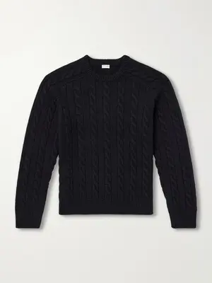 TOTEME Cable-knit Wool Sweater - Black