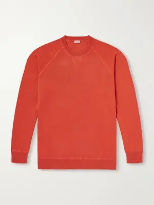 GHIAIA Cotton And Cashmere-blend Sweatshirt - Red