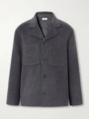 Officine Générale Hayri Brushed-wool Overshirt - Gray