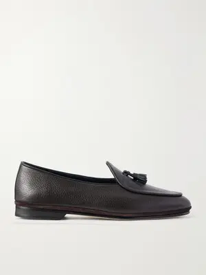 Rubinacci Marfy Tasseled Full-grain Leather Loafers - Brown
