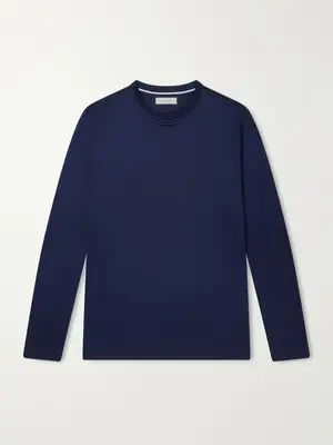 Canali Cotton-jersey T-shirt - Blue