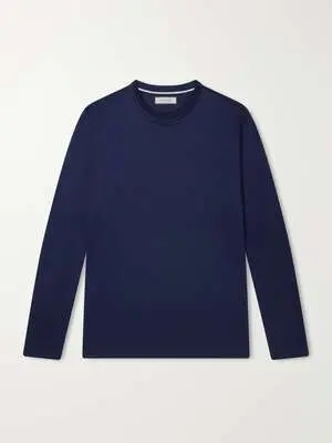 Canali Cotton-jersey T-shirt - Navy