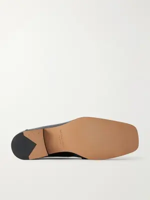 Bottega Veneta Gino Crinkle Leather Lace- Up Loafers