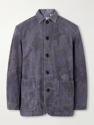 Blue Blue Japan Coverall Sumi Nagashi Cotton-sashiko Jacket - Blue