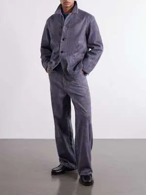 Blue Blue Japan Coverall Sumi Nagashi Cotton-sashiko Jacket