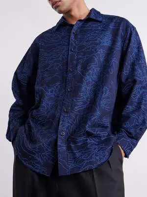 Blue Blue Japan Cotton-jacquard Shirt