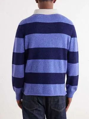 BEGG & CO. Hooped Cashmere Rugby Sweater