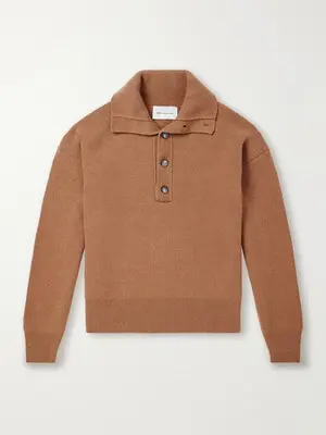 AMI Paris Merino Wool Sweater - Brown