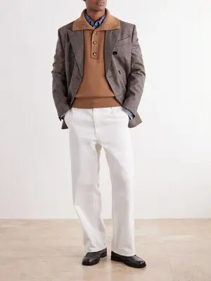AMI Paris Merino Wool Sweater - Brown
