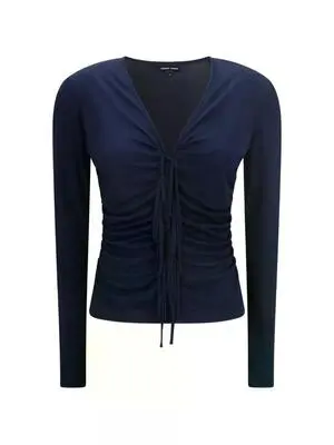 Giorgio Armani Ruched Tie-fastening Blouse