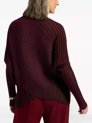 ELENA MIRÒ Ribbed-knit Asymmetric Sweater