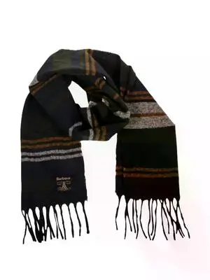 Barbour Alston Fringed Scarf - Blue