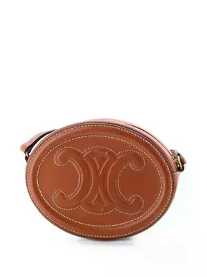 Celine Triomphe Oval Leather Mini Crossbody Bag