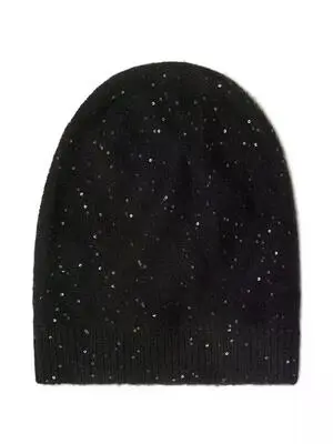 Fabiana Filippi Sequin-embellished Beanie Hat - Black