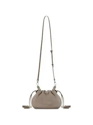 Fabiana Filippi Tassel-embellished Ruched Shoulder Bag - Brown