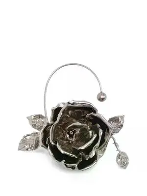 Magda Butrym Rose-detail Ear Cuff Earrings - Silver