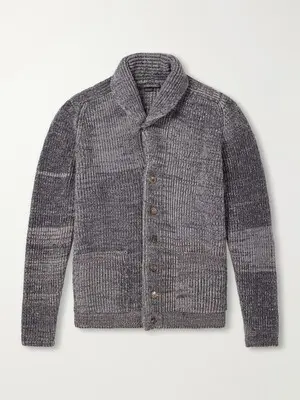 BEGG & CO. Surfer Cashmere Cardigan - Gray