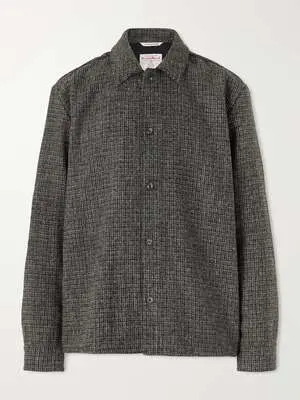 A KIND OF GUISE Cullu Checked Brushed Wool-tweed Overshirt - Gray