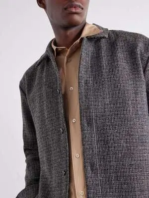 A KIND OF GUISE Cullu Checked Brushed Wool-tweed Overshirt