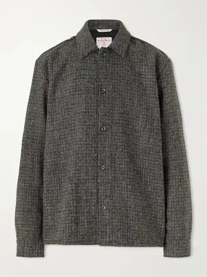 A KIND OF GUISE Cullu Checked Brushed Wool-tweed Overshirt - Gray