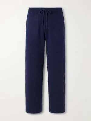 Aimé Leon Dore Straight-leg Cashmere-blend Sweatpants - Navy