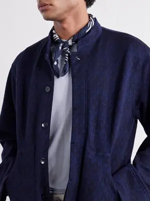 Blue Blue Japan Printed Cotton Scarf - Blue