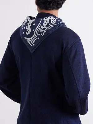 Blue Blue Japan Printed Cotton Scarf - Blue