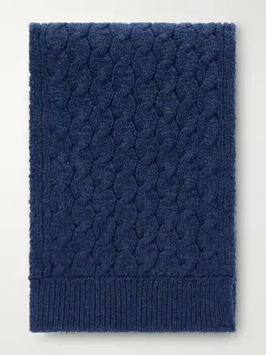 BEGG & CO. Bernard Cashmere And Wool-blend Scarf - Blue