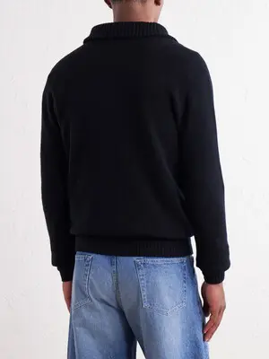 Altea Half-zip Virgin Wool Sweater - Black